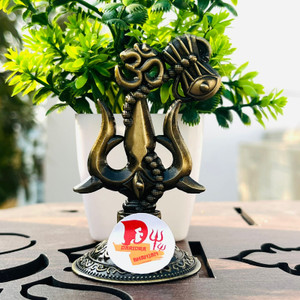 DARIDRA BHANJAN Trishul Damru Standing With Gol Base | Shiv ji Trishul ...