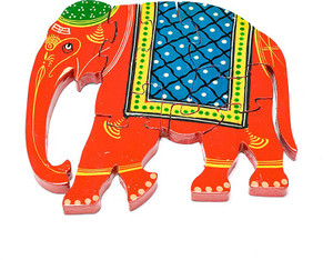 Glee and Glint Animal Shaped Wooden Jigsaw Puzzle Creative Educational ...