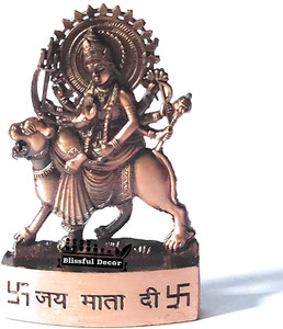 EliteTouch Metal Maa Durga Idol | Sherawali MATA Statue | Sacred Metal ...