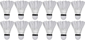 Forgesy FEATHER SHUTTLE COCK SET OF 12 Feather Shuttle - White - Buy ...