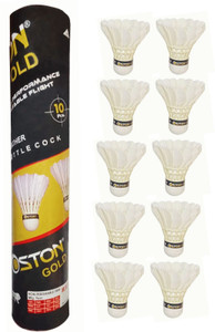 Oston Gold Series Badminton Feather Shuttlecock Feather Shuttle - White ...