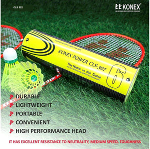 Konex BADMINTON TOURNAMENT NYLON SHUTTLECOCK Plastic Shuttle - Yellow ...