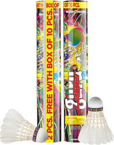 LASER First Grade Straight Feather Crown Badminton Shuttlecock Tube ...