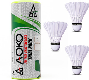AOKO Feather Shuttlecock Premium Quality Trail Pack for Badminton ...