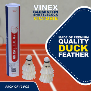 VINEX Badminton Shuttle Cock - Victorie Feather Shuttle - White - Buy ...
