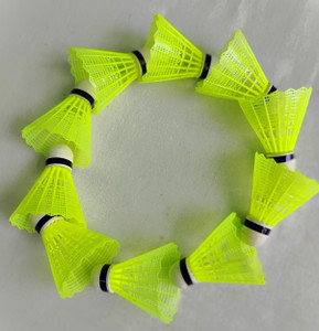Kumar And Sons Shuttle cock pack of 10 Plastic Shuttle - Yellow - Buy ...