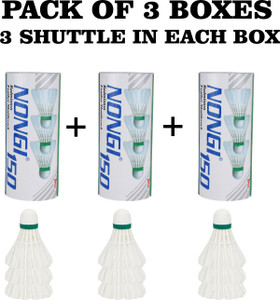 Nongi Badminton Feather Shuttlecock 3 BOX for indoor and outdoor sports ...