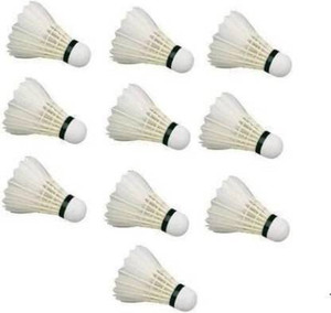 TruBiology Feather Shuttlecock Pack of 10 Feather Shuttle - White - Buy ...