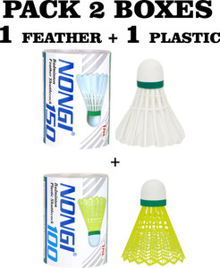 Nongi Badminton Shuttlecock 2 BOX for indoor and outdoor sports Plastic ...