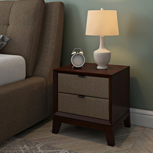 Urban Ladder Martino Upholstered Solid Wood Bedside Table Price in ...