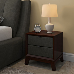 Urban Ladder Martino Upholstered Solid Wood Bedside Table Price in ...