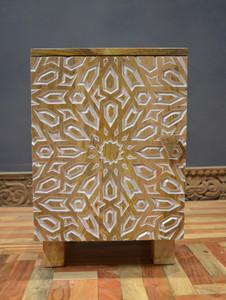 Rustic Mango Solid Wood Side Table Price in India - Buy Rustic Mango ...