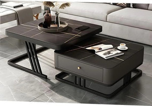 AlKhair Set of 2 Nesting Stacking Tea Tables Luxury Sofa Center Table ...
