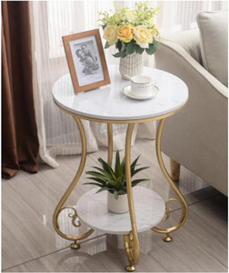 BESTQUALITY unique mdf marble top iron round shape living room decor ...