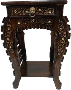 Musa Kazim Handicrafts Solid Wood Bedside Table Price in India - Buy ...