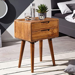 Furniture Hub Bed Side Table with 2 Drawer Nightstand Accent End Table ...