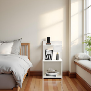 FURNEASER Wetty Bedside Table, End & Sofa Side Small Table, Stool ...