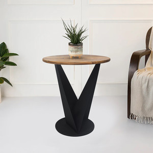 Metalsmith Side Table For Home, Office, Indoor & Outdoor I Wooden ...
