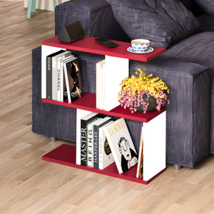 Timbercraft Wooden S Design Table with multipul compartment RED & WHITE ...