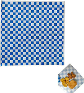 soft cozi Butter Paper 100 Sheets Blue Checkered Food Safe paper ...