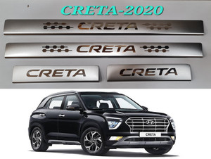HOTRENZ STAINLESS STEEL DOOR SILL PLATE FOR HYUNDAI CRETA 2020 Door ...