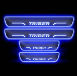 JUST MOD Renault Triber car door foot step led scuff sill plate (Blue ...