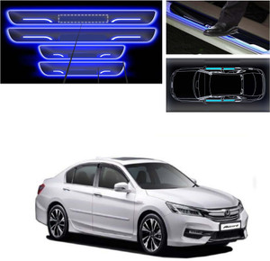 TRUN AUTO Premium Mirror Finish Car Door Foot Step LED Sill Plate for ...