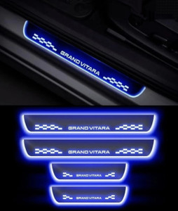 MKCOLLECTION Grand Vitara Sill Plate LED Light Door Sill Plate Price in ...