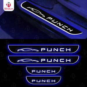 MRIDUM Tata Punch Car Design Door sill Plate pack of 4 Door Sill Plate ...