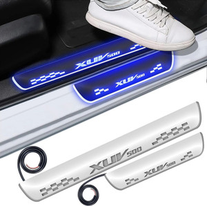 FABTEC Mirror Finish Car Door Foot Step LED Sill Plate for XUV 500 (Set ...