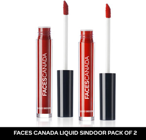FACES CANADA Liquid Sindoor Combo | Highly Pigmented Rich Color | Water ...