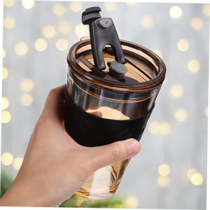 kkv Glass Coffee Sipper with Leather Grip Plastic Coffee Mug Price in ...