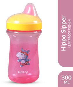 LuvLap Happy Hippo Hard Spout Sipper for Infant/Toddler, 300ml Price in ...