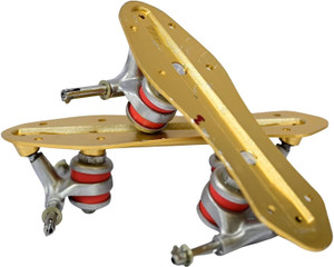 Recto Skate Aluminium Quad Golden Frame Quad Roller Skates - Size 4 UK ...