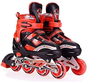 GHANU Adjustable Inline Skates with Front Light up PU Wheels Aluminum ...
