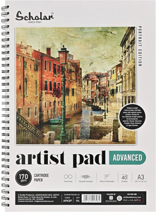 Scholar Artist Pad-Advanced (170 GSM, Natural Shade Cartridge Paper ...