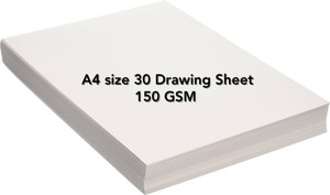 JANIL A4 Size Ivory Sheets Unruled 150 gsm Drawing White Paper Sketch ...