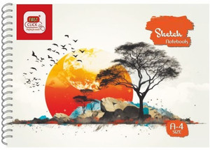 First Click A4 Spiral Sketch Pad Notebook 140 GSM 50 Drawing Sheets+50 ...