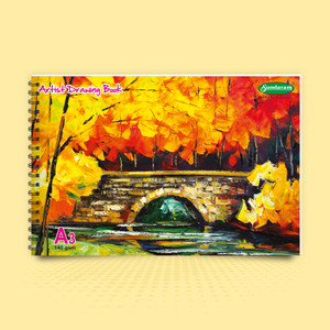 SUNDARAM A3 Artist Drawing Book with Butter Paper 64 Pages 140 GSM ...