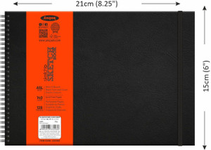 ANUPAM SketchO Wiro Sketchbook Hardbound Elastic Closure Acid Free 140 ...