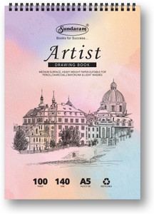 SUNDARAM A5 Artist Drawing Book 50 Sheets/ 100 Pages - (21 x 14.5 cm ...