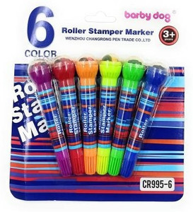 Flipkart.com | Sannu 6Pcs of 2in1 Roller Stamper Marker Pen with Water ...