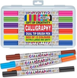 Flipkart.com | CS ADDGel Calligraphy Pen Set Dual Tip Brush Pens 12 ...
