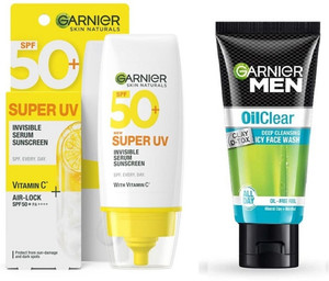 Garnier Bright Complete Super UV Invisible Serum Sunscreen SPF 50 PA ...