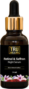 TRU HAIR & SKIN Retinol & Saffron Night Serum | Reduces Wrinkles ...