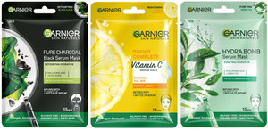 Garnier Bright Complete Black + Yellow + Green Sheet Mask Collection ...