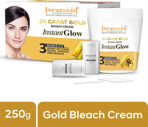 Aaryanveda Gold Bleach Cream For Glowing Skin & Remove Uneven Patches ...