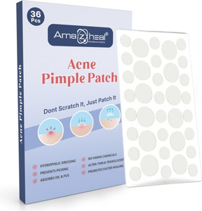 Amazheal Pimple Patches 36 Dots Invisible Facial Dots with Hydrocolloid ...