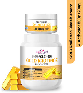 PINKROOT Skin Polishing Gold Bleach Cream with Activator 1Kg| Reduces ...