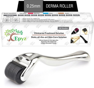 Epyz Derma Roller With 540 Needle Skin Roller [ Silver Handle , 0.25mm ...